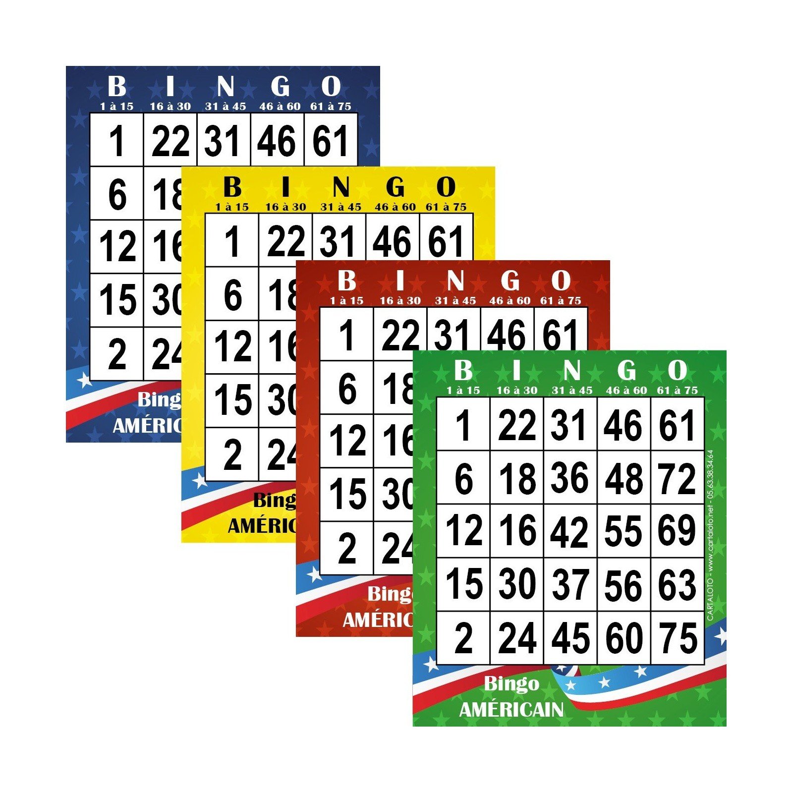 Bingo Américain I Partie de loto spéciale I Grille de Bingo