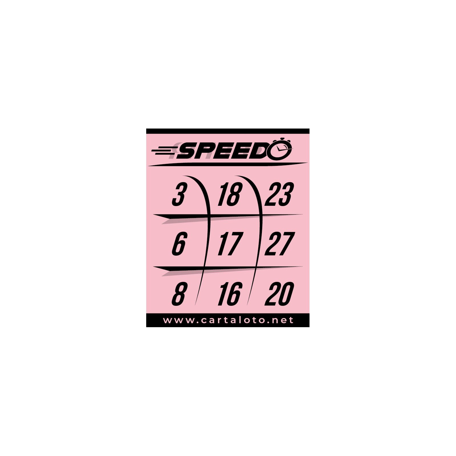 Speedo 9 numbers bingo paper I Funny bingo game I Bingo cards