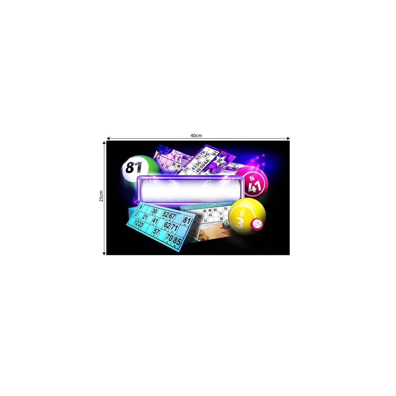 Bingo blower personalized rectangular sticker I Bingo sticker