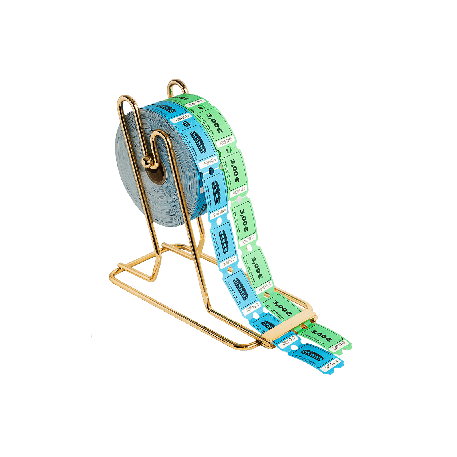 Brass plated raffle ticket holder I Ticket dispenser for ticket roll