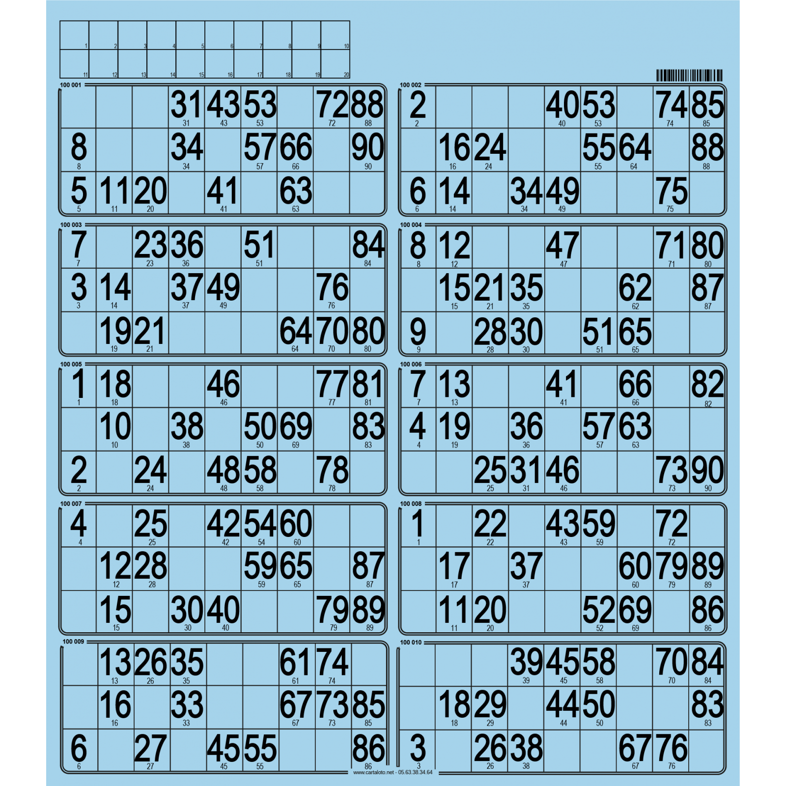 50 bristol bingo cards I Flexible card 90 ball bingo boards 10 grids
